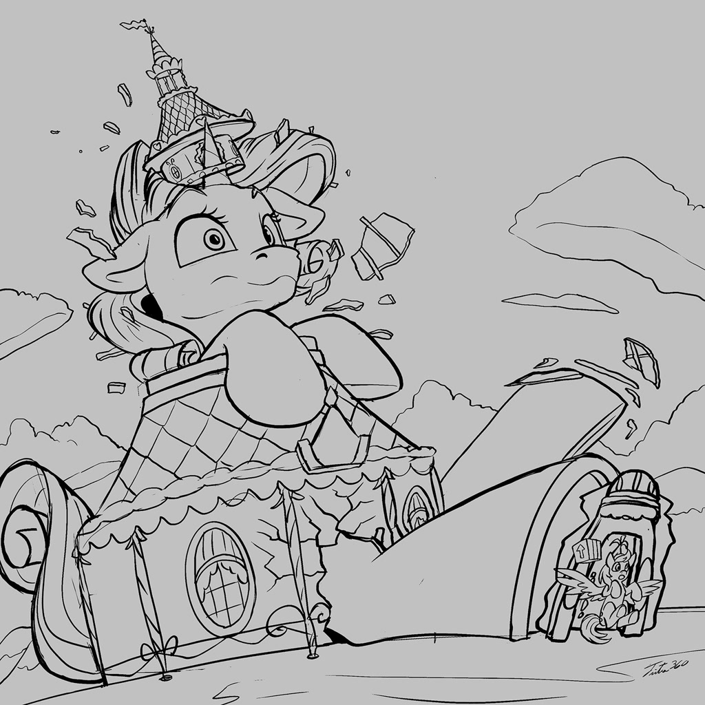 #3586466 - safe, artist:tsitra360, derpy hooves, rarity, pegasus, pony ...