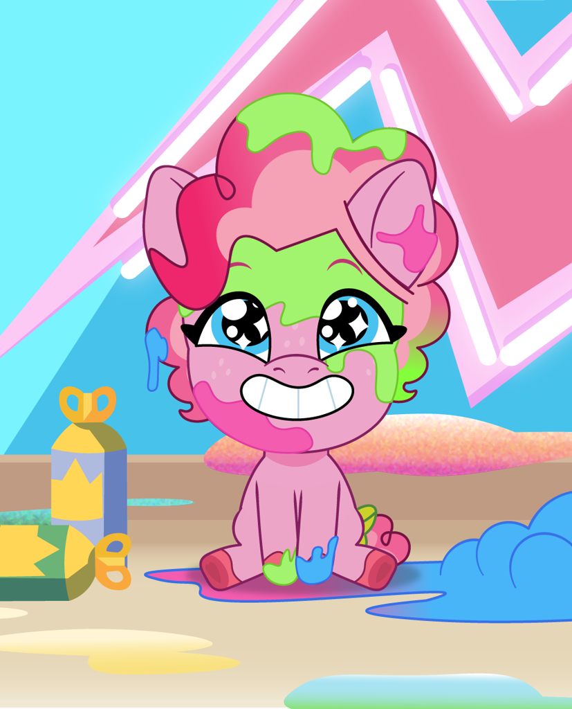 #3586626 - safe, artist:prixy05, oc, oc:pepper pink, earth pony, pony ...