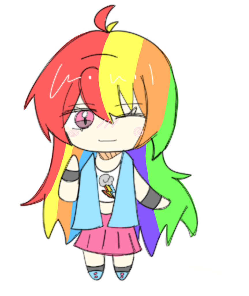 #3586834 - safe, artist:%六神花露水./, rainbow dash, human, g4, chibi ...