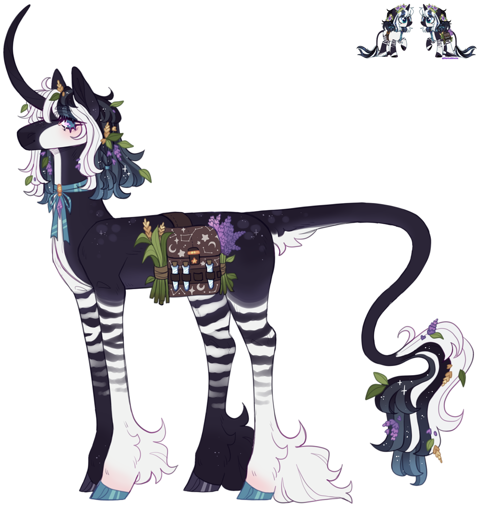 #3587674 - safe, artist:sleepy-nova, oc, oc:flora, hybrid, zebroid ...