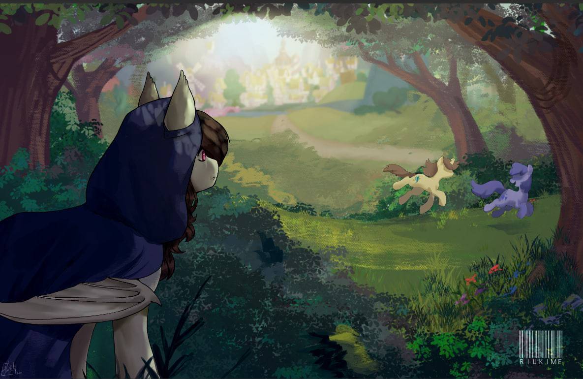 #3587987 - safe, artist:riukime, oc, oc only, bat pony, earth pony, pony, unicorn, bat pony oc ...