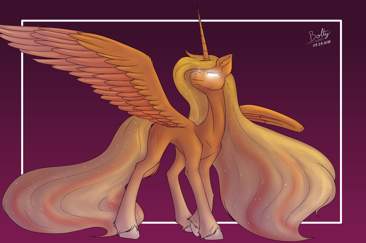 #3588401 - safe, artist:lightning bolty, oc, oc only, oc:lightning bolty, alicorn, colored wings ...