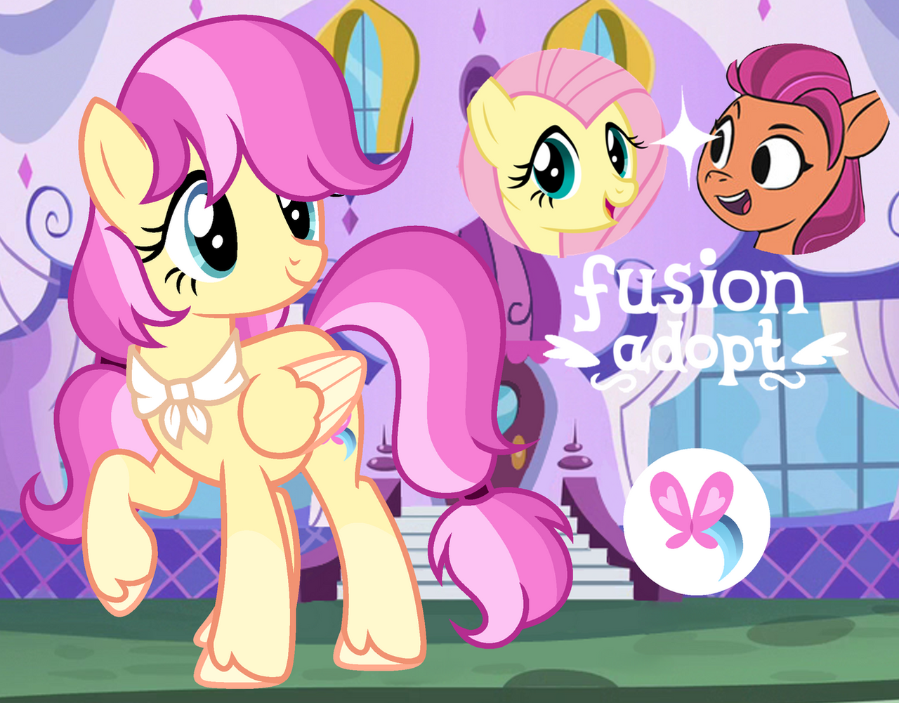 #3588585 - safe, artist:vi45, fluttershy, sunny starscout, oc, pegasus ...