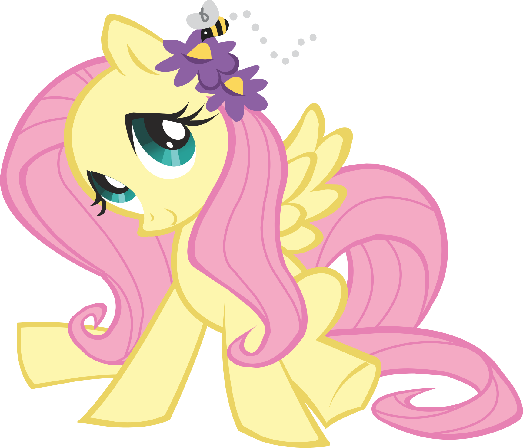 #3588780 - safe, fluttershy, bee, insect, pegasus, pony, g4, official ...