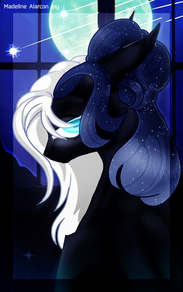 #3588901 - artist needed, safe, oc, oc only, oc:moony nightly, pegasus, pony, bust, female, hair ...