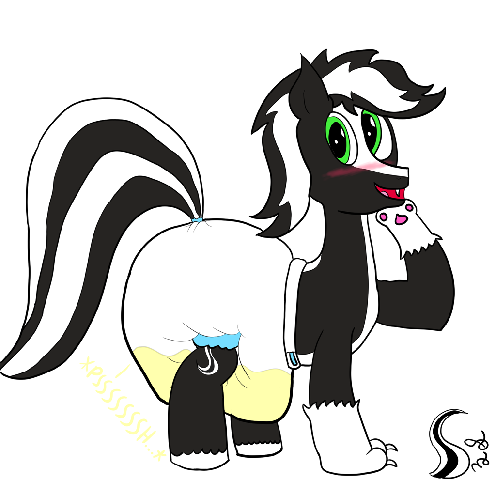 #3588935 - questionable, alternate version, artist:skunklover777, oc ...