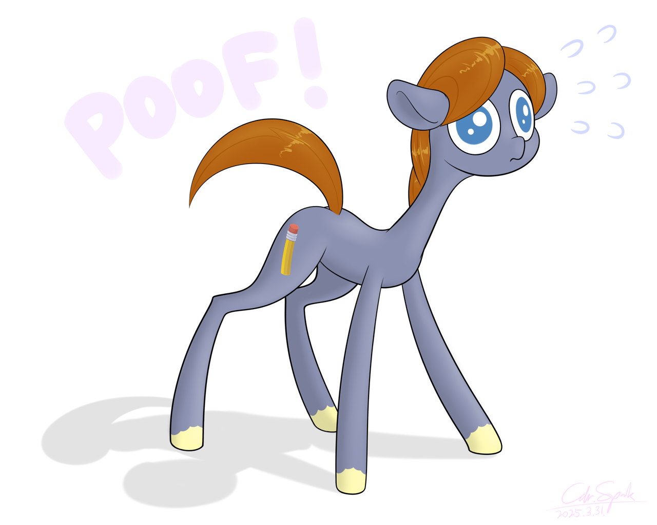 #3589818 - safe, artist:cdrspark, oc, oc only, oc:blitz tale, earth pony, pony, unicorn, big ...