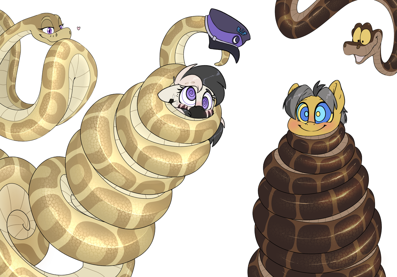 #3578962 - safe, artist:fluffyxai, edit, oc, oc only, oc:anika, oc:moon sparks, oc:silvia ...