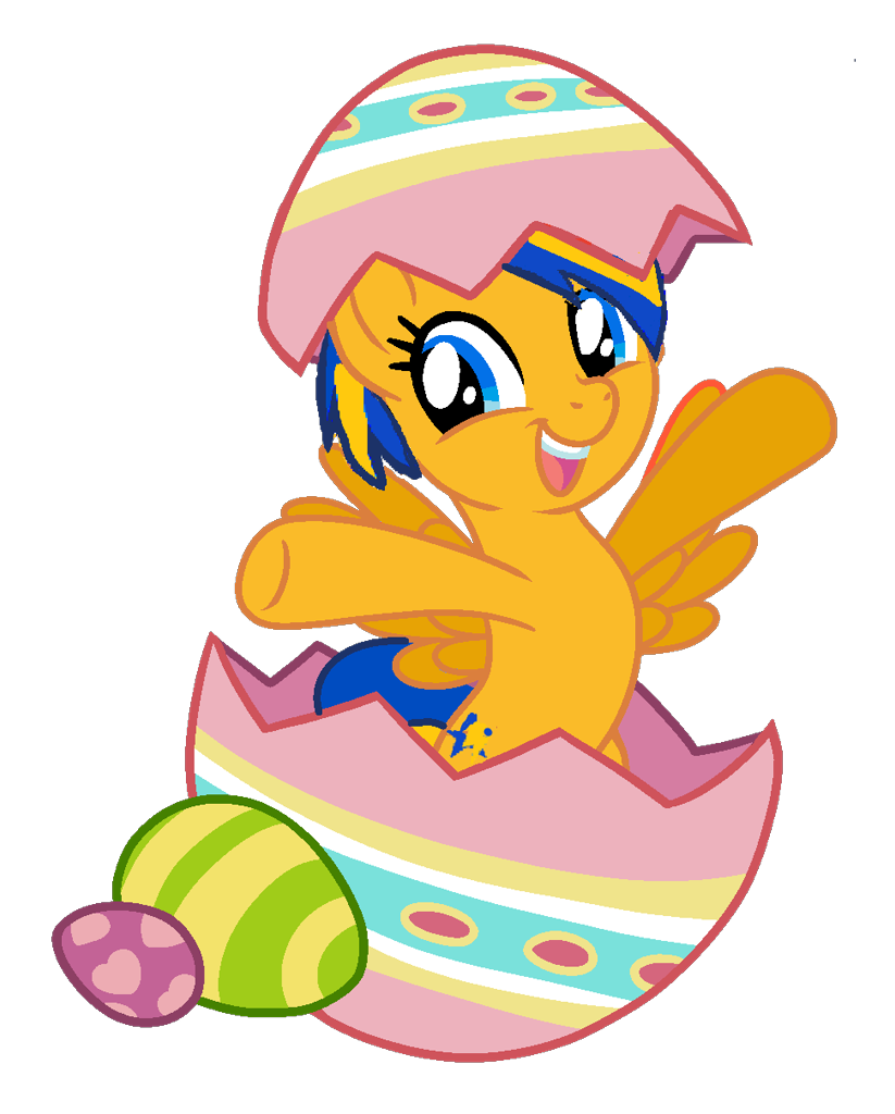 #3590636 - safe, artist:mlpfan3991, oc, oc only, oc:flare spark, pegasus, g4, easter, easter egg ...