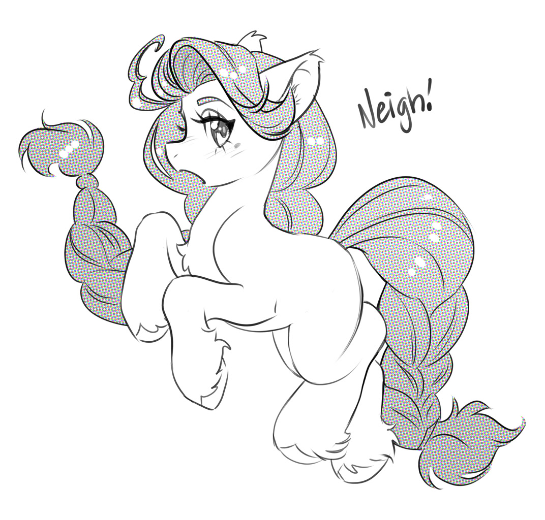 #3591603 - safe, artist:opalacorn, oc, oc only, earth pony, pony, black and white, chest fluff ...