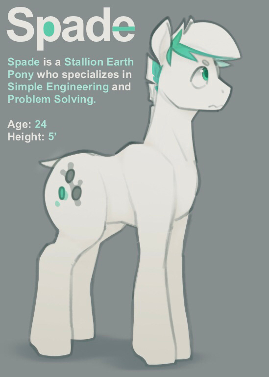 #3592293 - safe, artist:sharkstuff, oc, oc only, oc:spade, earth pony ...