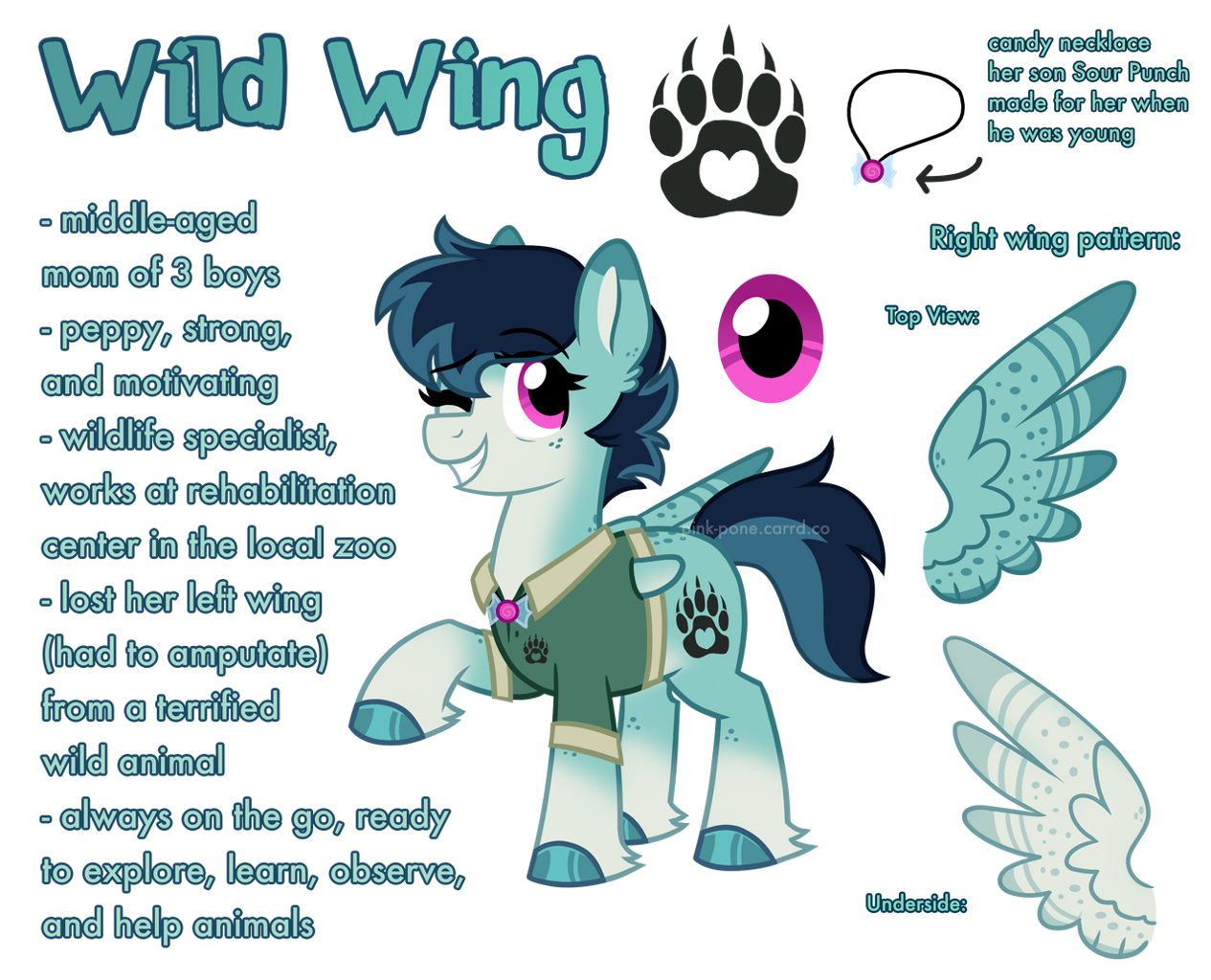 #3593134 - safe, artist:pink-pone, oc, oc:wild wing, pegasus, pony ...