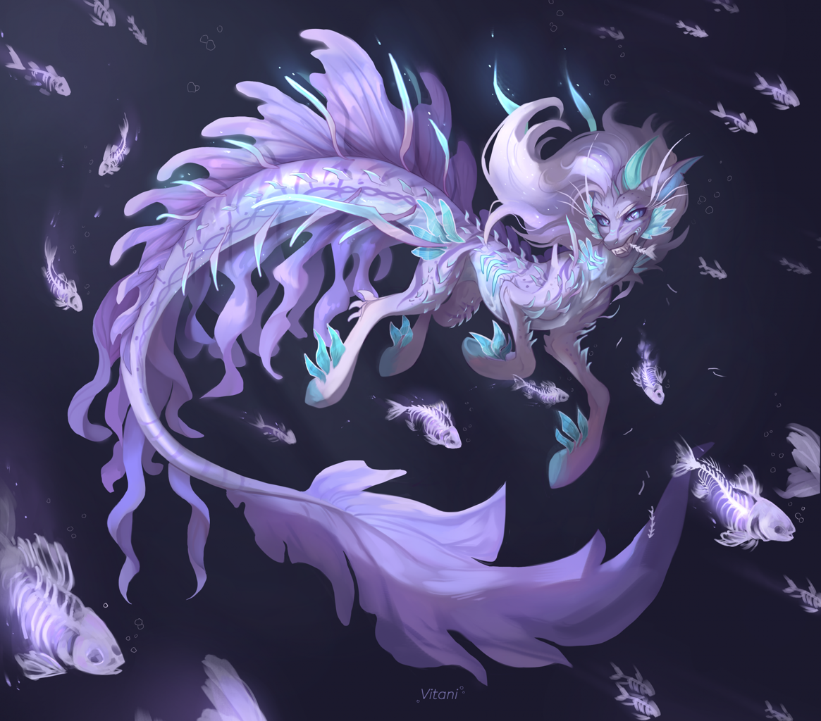 #3593414 - safe, artist:vitani, oc, oc only, fish, hybrid, merpony, original species, pony ...