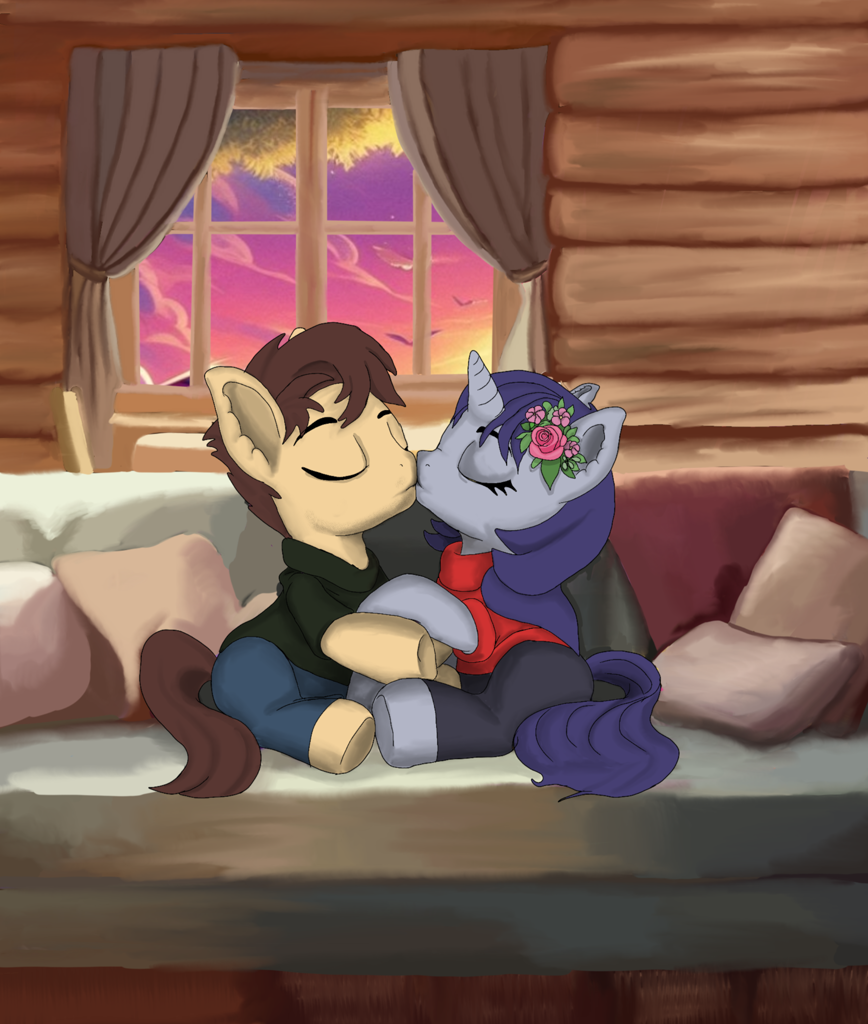 #3594331 - safe, artist:visserex52, oc, oc only, oc:golden morning, oc:starry night (eaw), earth ...