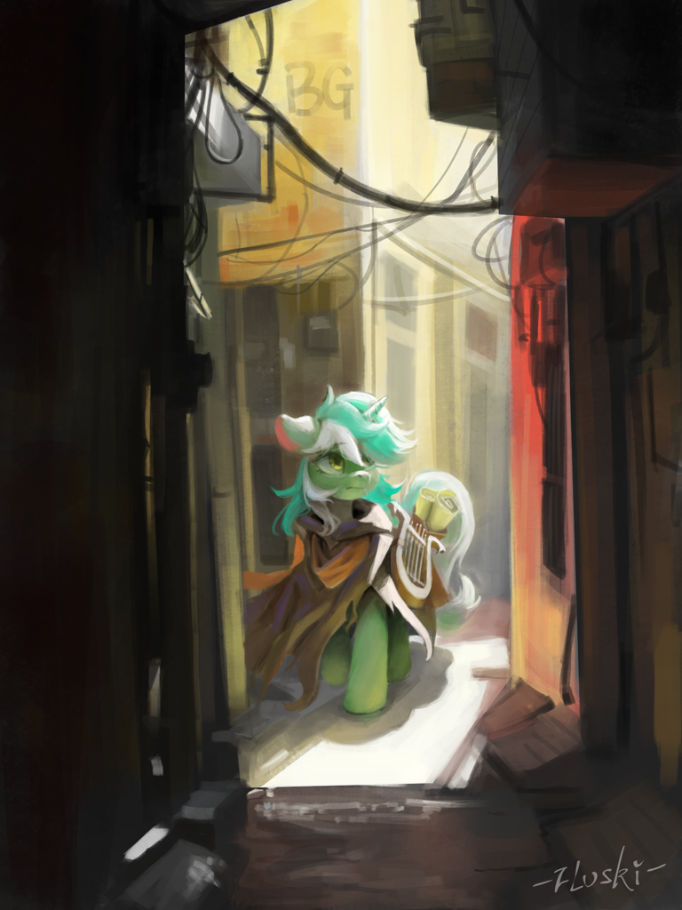 #3594678 - safe, artist:flvski, lyra heartstrings, pony, unicorn ...