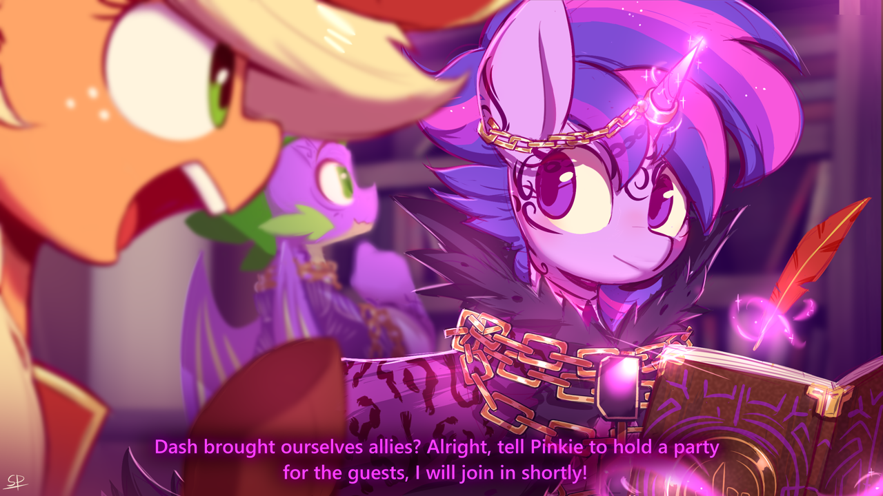 #3594769 - safe, artist:scribble-potato, part of a set, applejack, spike, twilight sparkle ...