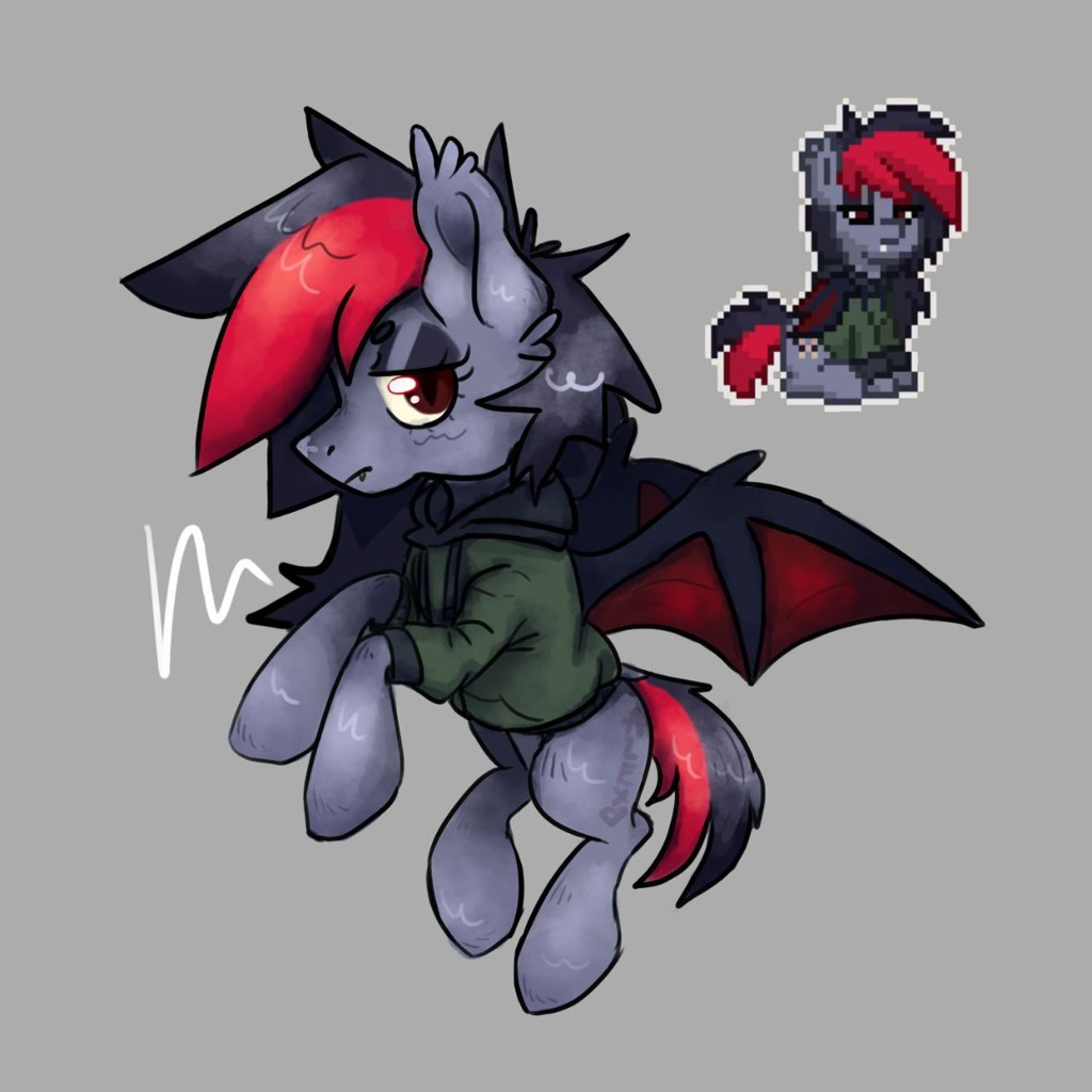 #3595439 - safe, artist:alex crist, oc, oc only, bat pony, pony, pony town, bat pony oc, clothes ...