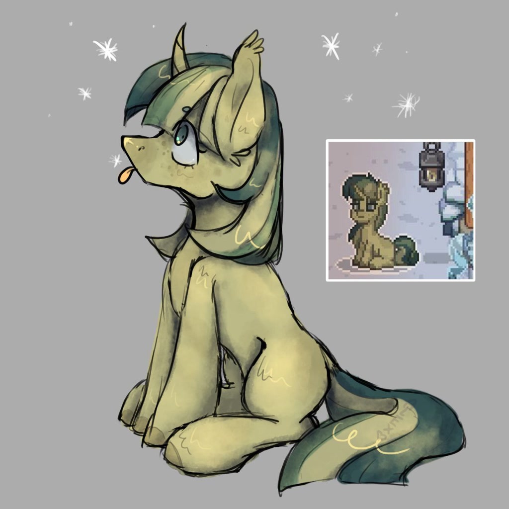 #3595440 - safe, artist:alex crist, oc, oc only, pony, unicorn, pony town, gradient background ...