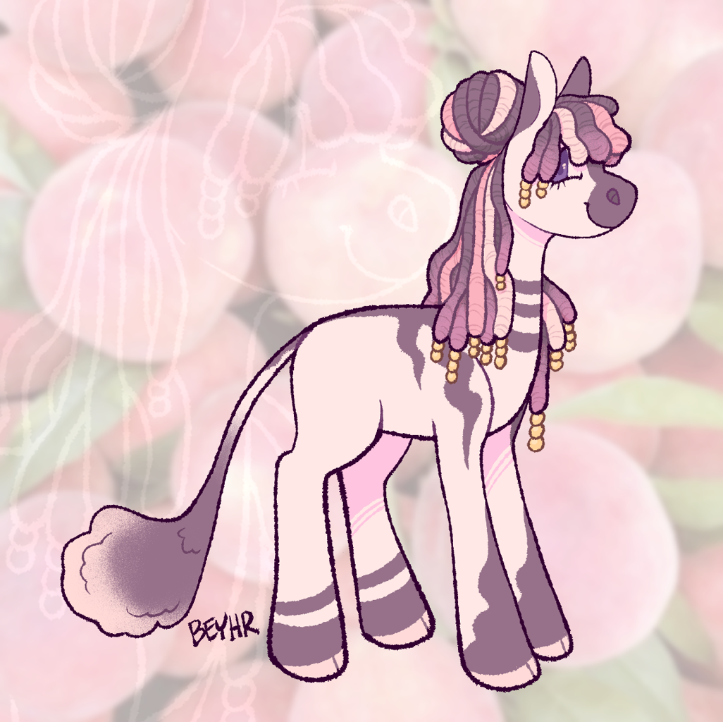 #3595893 - safe, artist:beyhr, oc, oc only, oc:peach fizz, zebra ...