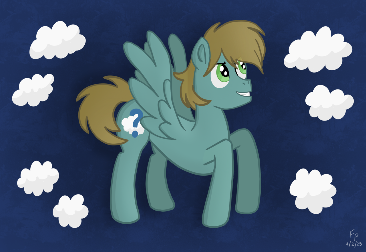 #3579340 - safe, artist:formulapony, oc, oc only, oc:mint drift, pegasus, pony, g4, cloud ...