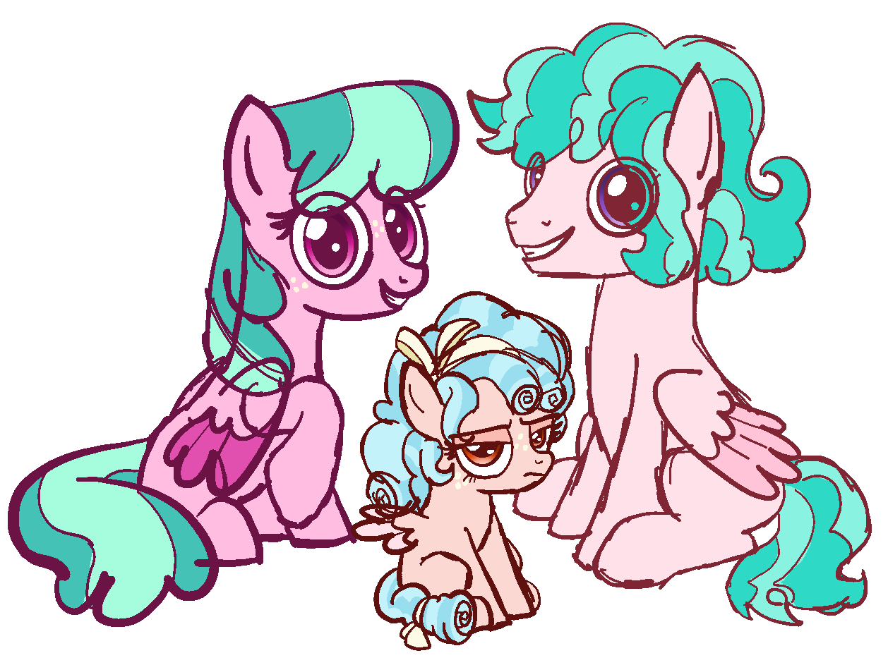 #3579384 - source needed, safe, artist:scribbly07, bubblegum spritz, cozy glow, flower flight ...