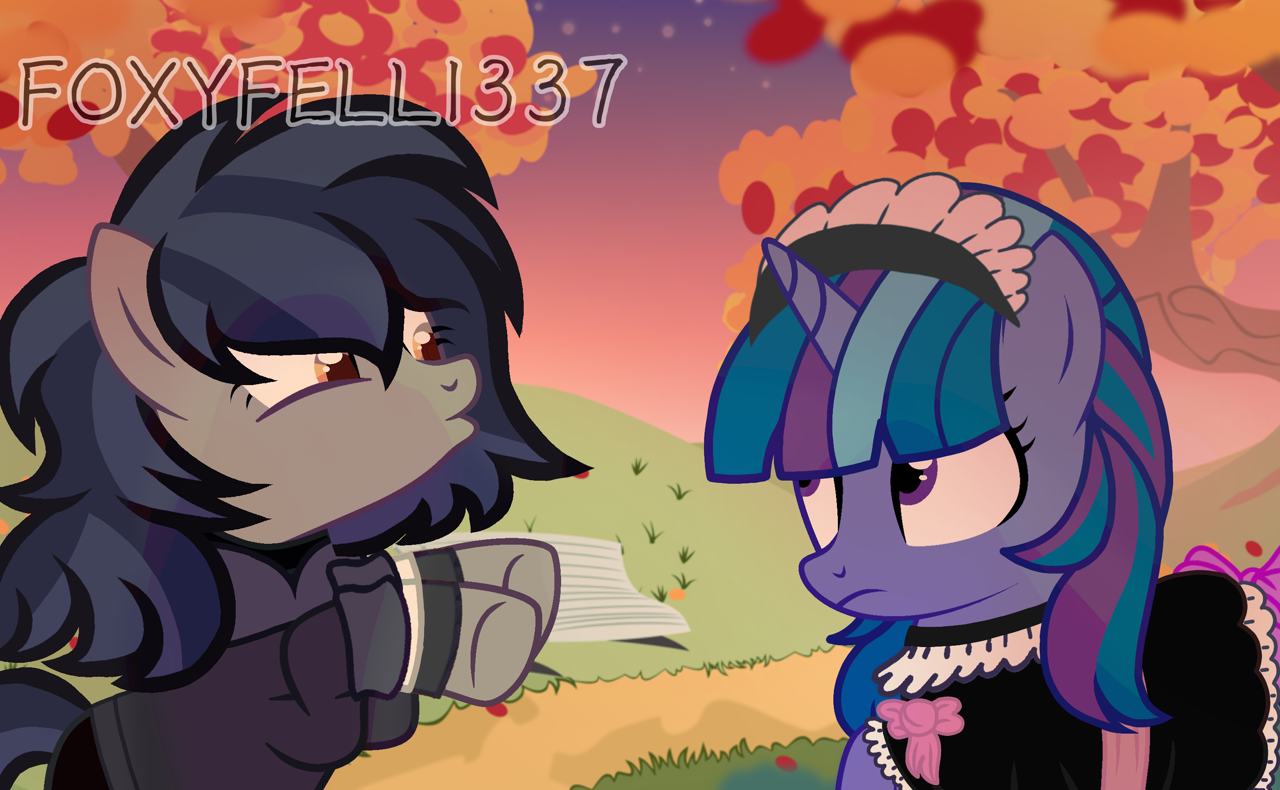 #3579692 - safe, artist:foxyfell1337, oc, oc:moonshadow, unicorn, bow, clothes, dress, female ...