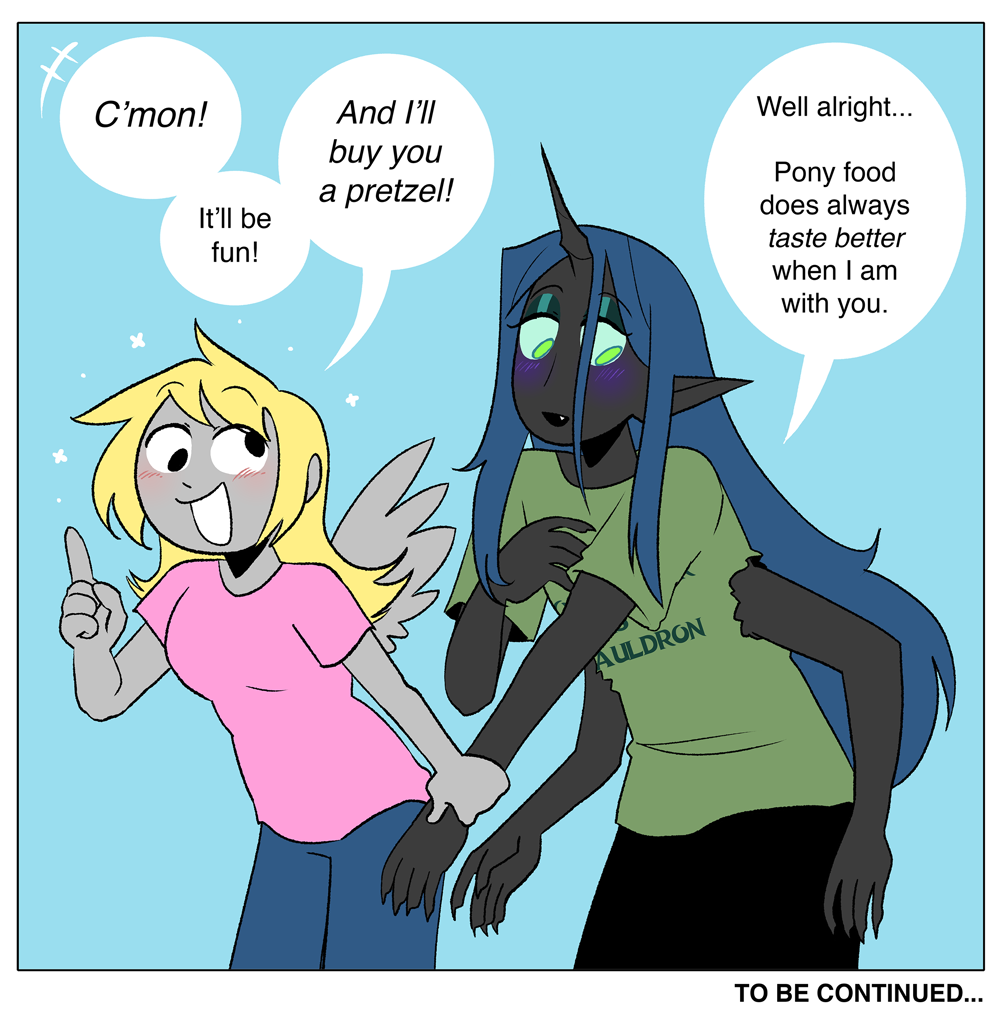 #3579918 - safe, artist:stevetwisp, derpy hooves, queen chrysalis ...