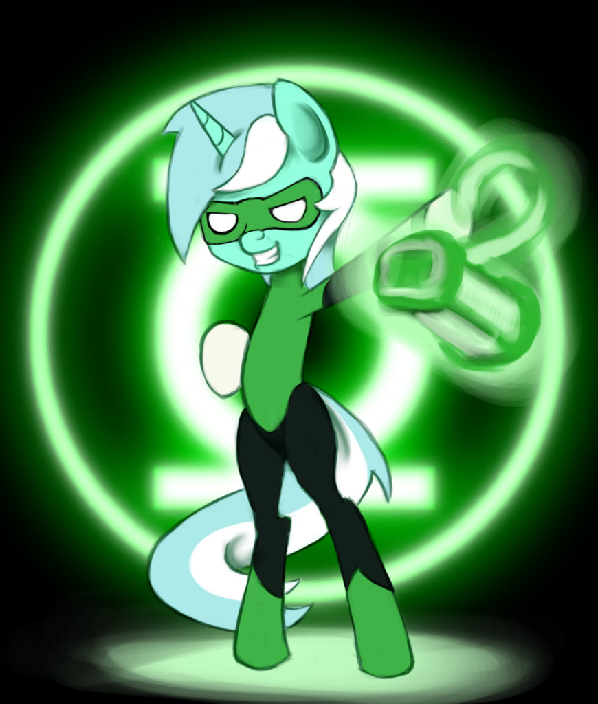 #3579977 - safe, artist:esuka, lyra heartstrings, pony, g4, bipedal, dc comics, green lantern ...