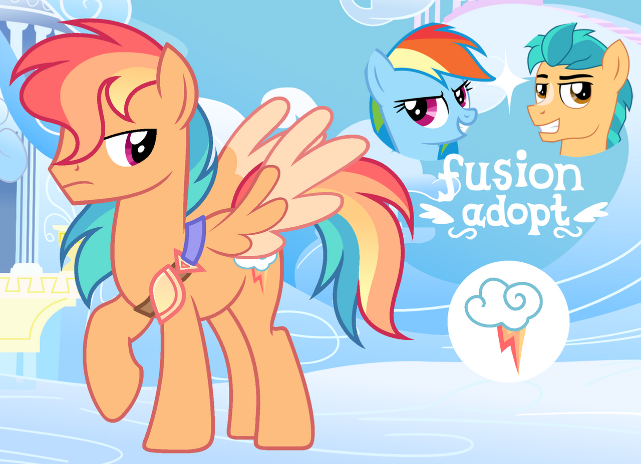 #3580009 - safe, artist:vi45, rainbow dash, oc, pegasus, pony, g4, feathered wings, fusion ...