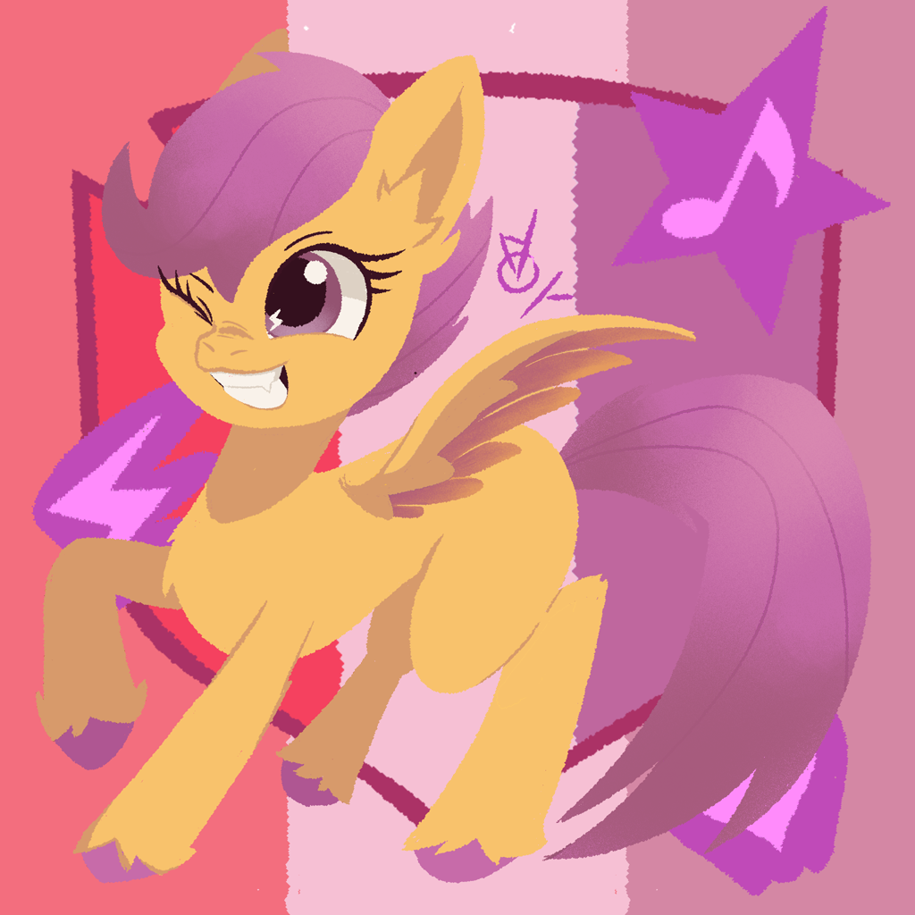 #3580277 - safe, artist:retrofall, scootaloo, pegasus, pony, g4 ...
