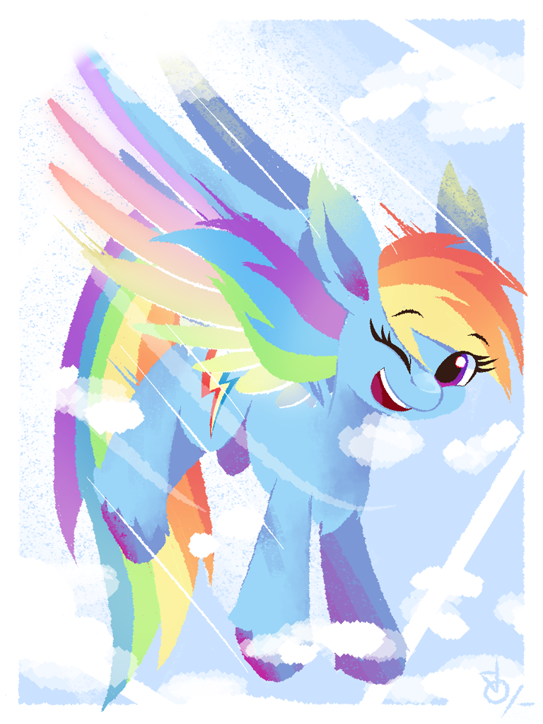 #3580300 - safe, artist:retrofall, rainbow dash, pegasus, pony, g4 ...