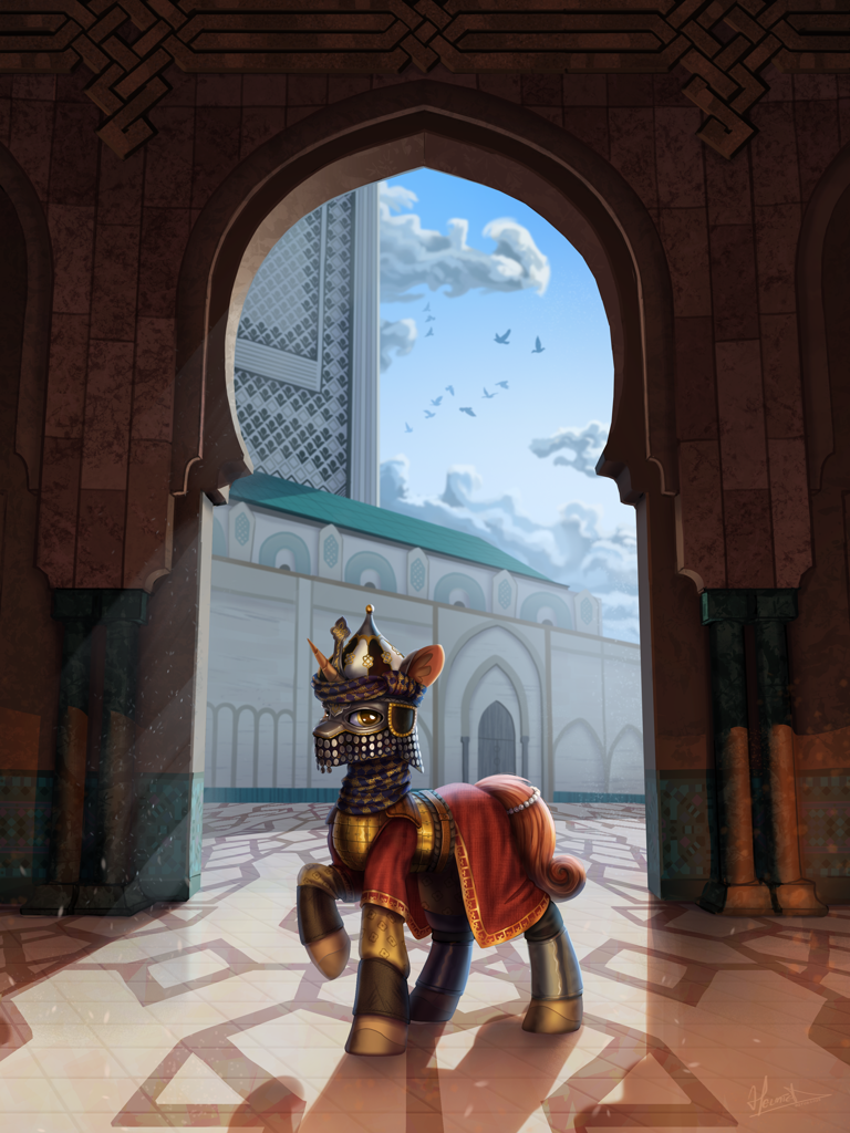 #3580336 - safe, artist:helmie-art, oc, oc only, pony, unicorn, arch ...