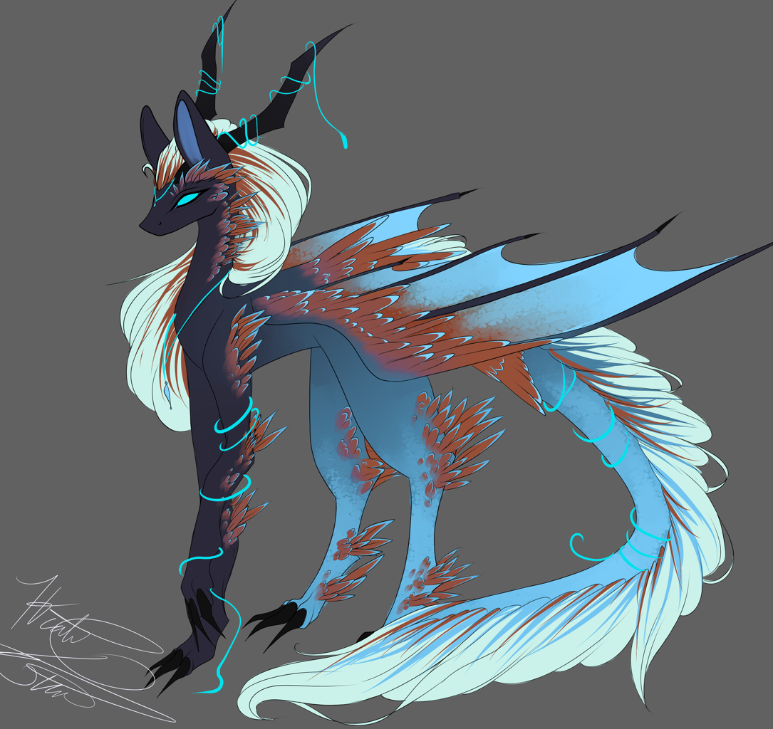 #3581270 - safe, artist:hjartpieces, oc, oc only, dracony, dragon, hybrid, pony, dragon tail ...