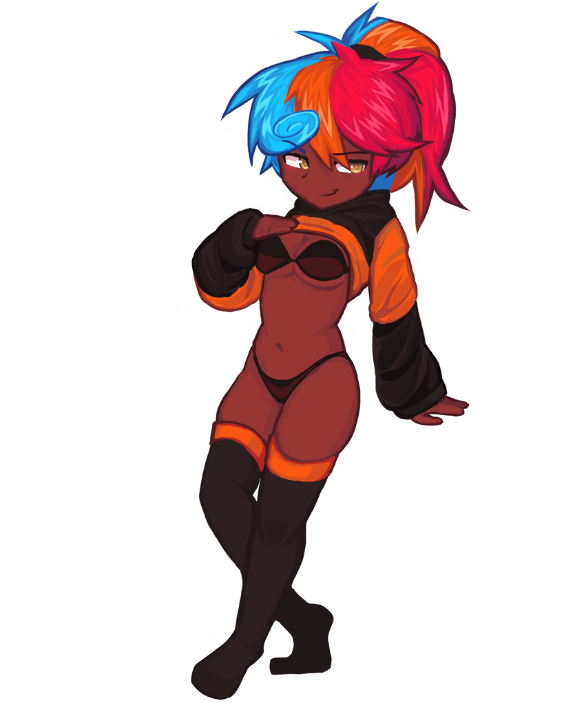 #3581299 - suggestive, artist:lamaka, oc, oc only, oc:demagogue, human, clothes, dark skin, feet ...