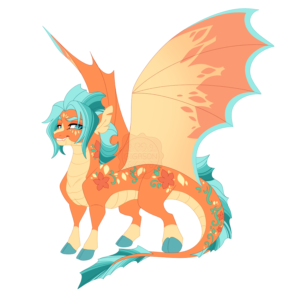 #3581738 - safe, artist:gigason, oc, oc only, oc:clivia wave, dracony, dragon, hybrid, absurd ...