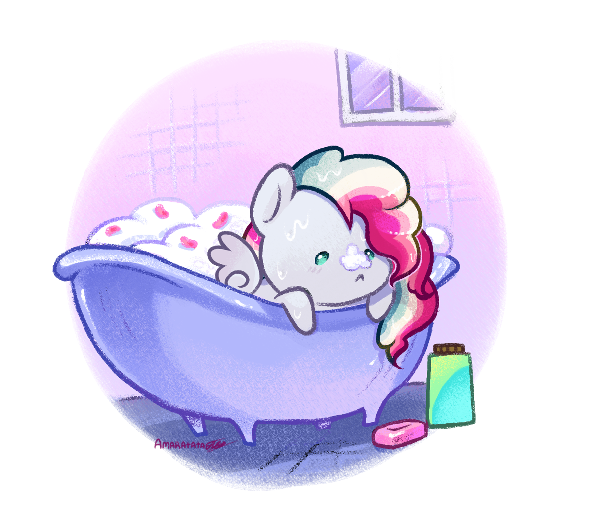 #3583512 - safe, artist:amaratata, oc, oc:sky sorbet, pegasus, pony,