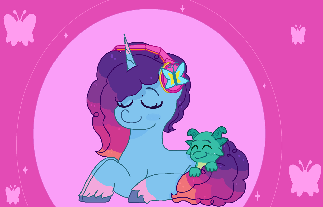 #3583775 - safe, artist:featherwing555, misty brightdawn, sparky ...