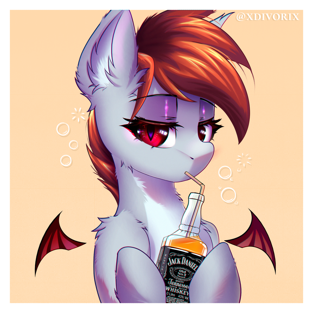 #3583845 - safe, artist:divori, oc, oc only, oc:ancy, bat pony, pony ...