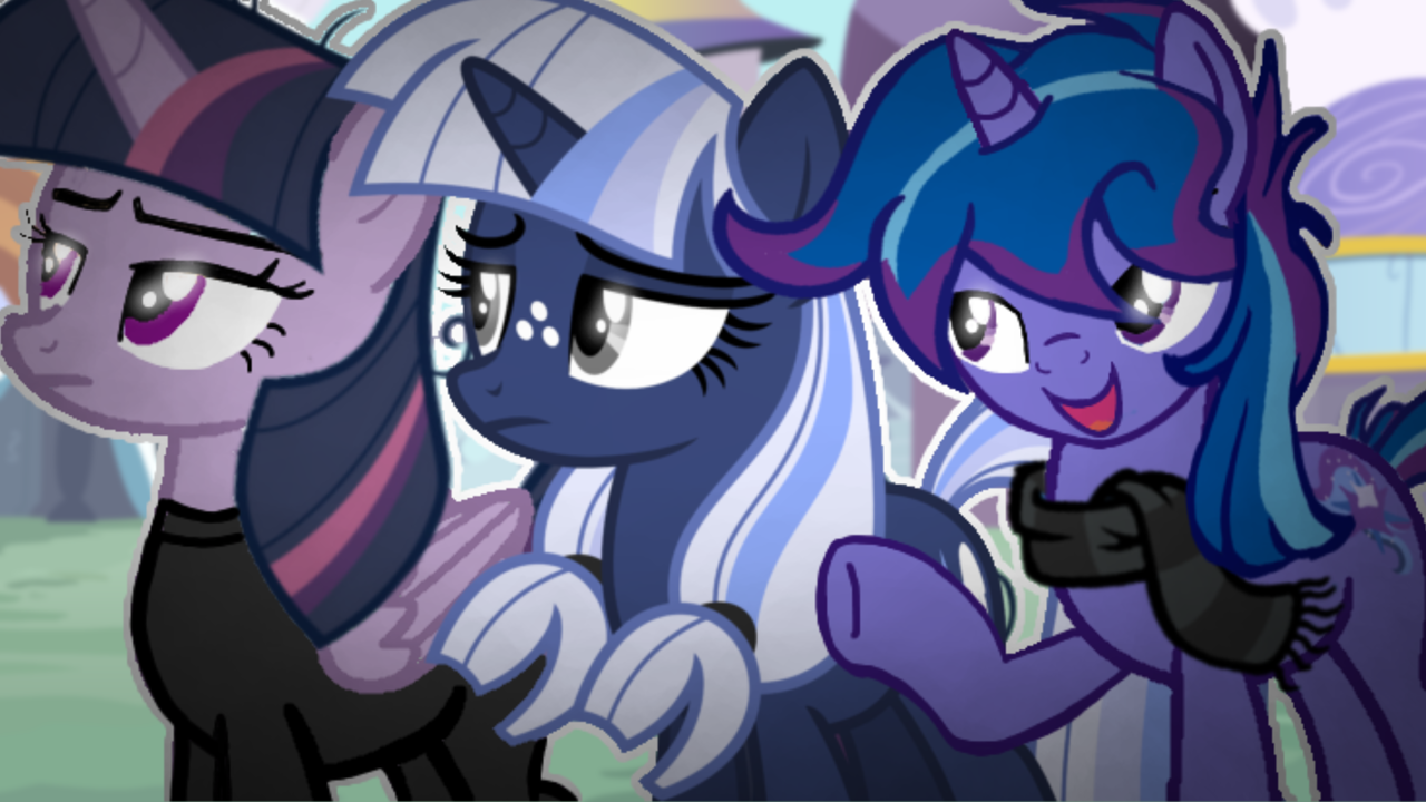 #3597237 - safe, mean twilight sparkle, twilight sparkle, oc, oc:moonshadow, oc:silverlay ...