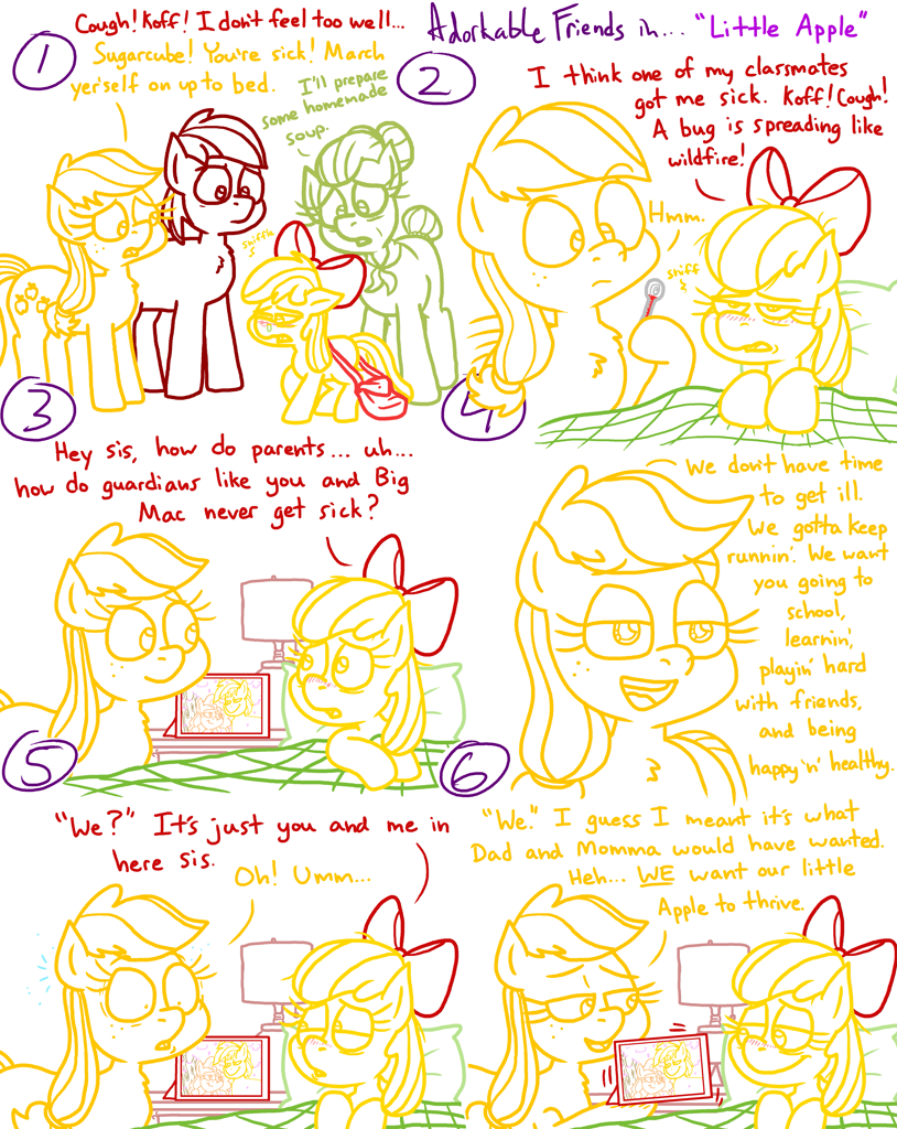 #3597489 - safe, artist:adorkabletwilightandfriends, apple bloom, applejack, big macintosh ...