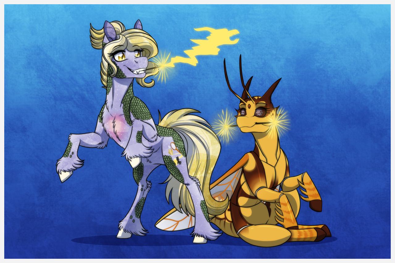 #3602920 - safe, artist:inuhoshi-to-darkpen, oc, oc only, oc:chiyo, oc:honeybee, bee pony ...