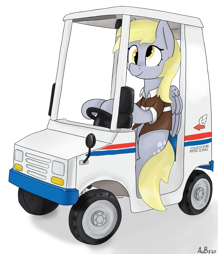 #3603672 - safe, artist:aubs, derpy hooves, pegasus, pony, g4, cross ...