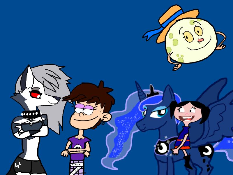 #3603970 - safe, artist:beanosboy5677, princess luna, alicorn, demon ...