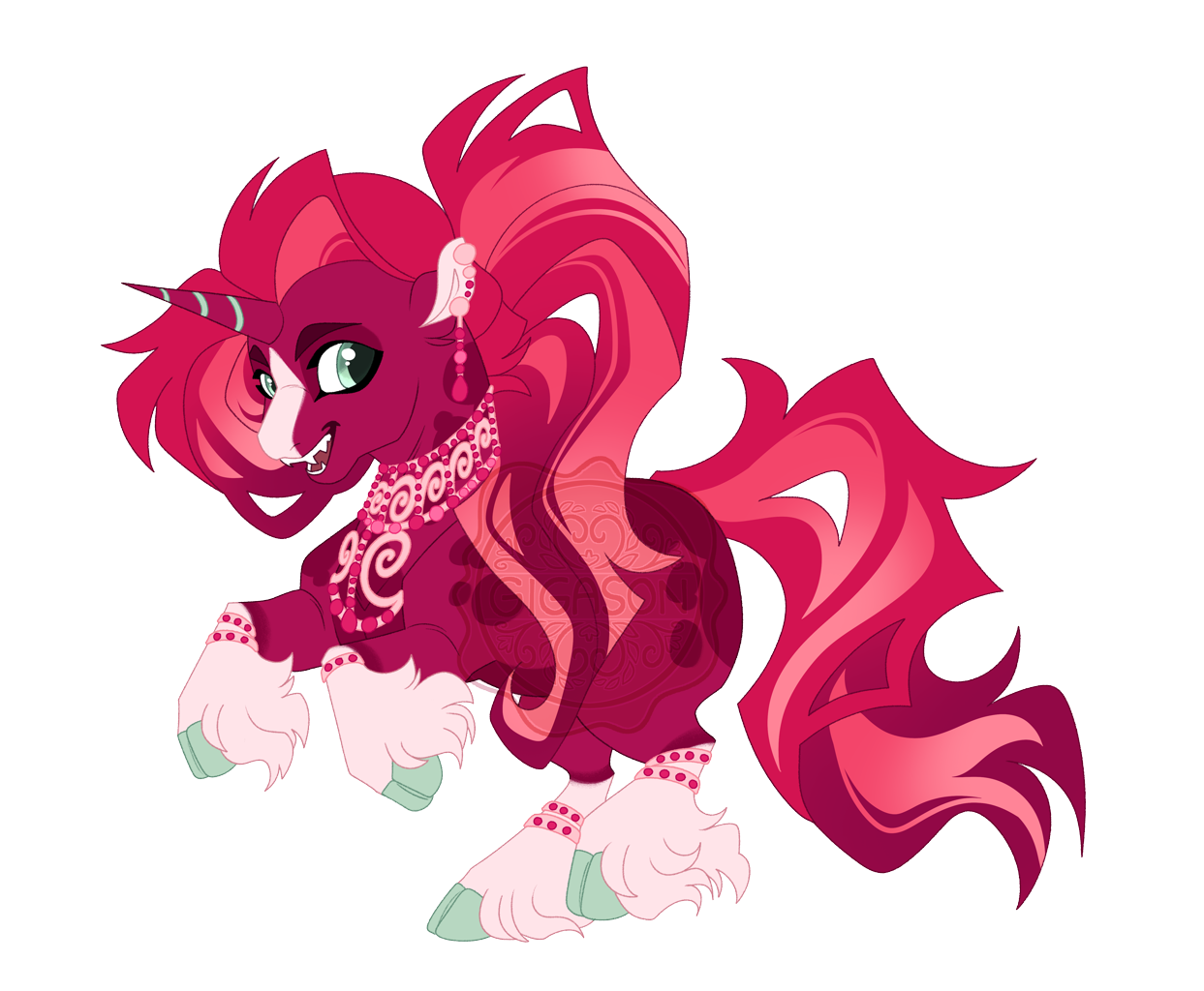 #3604215 - safe, artist:gigason, oc, oc only, oc:flaming spirit, unicorn, absurd resolution ...