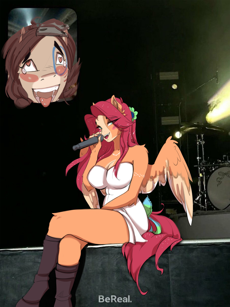 #3604675 - safe, artist:rexiwiksi, oc, oc only, oc:marigold, oc:ondrea, pegasus, anthro ...