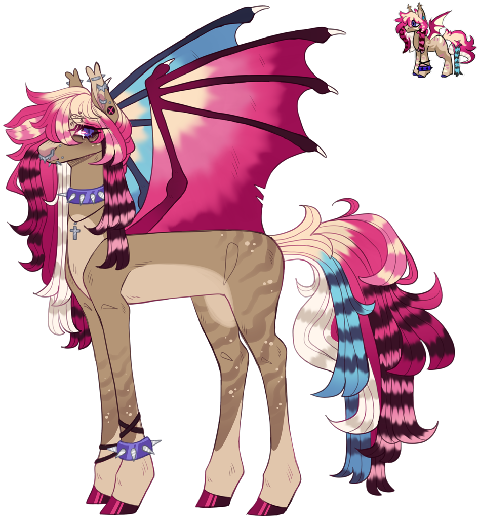 #3604781 - safe, artist:sleepy-nova, oc, oc only, oc:rave beats, bat pony, pony, female, mare ...