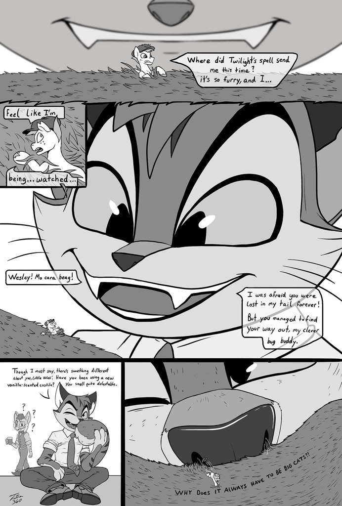 #3604931 - safe, artist:tsitra360, oc, oc:vanilla beam, cat, pony, anthro, comic, crossover ...