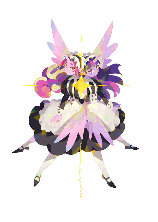 #3605435 - safe, artist:animesoul, princess cadance, twilight sparkle ...