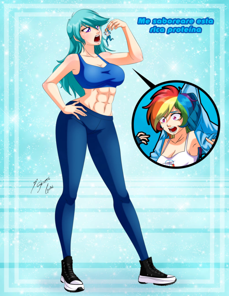 #3606571 - safe, artist:shinta-girl, rainbow dash, oc, human, equestria girls, g4, couple ...