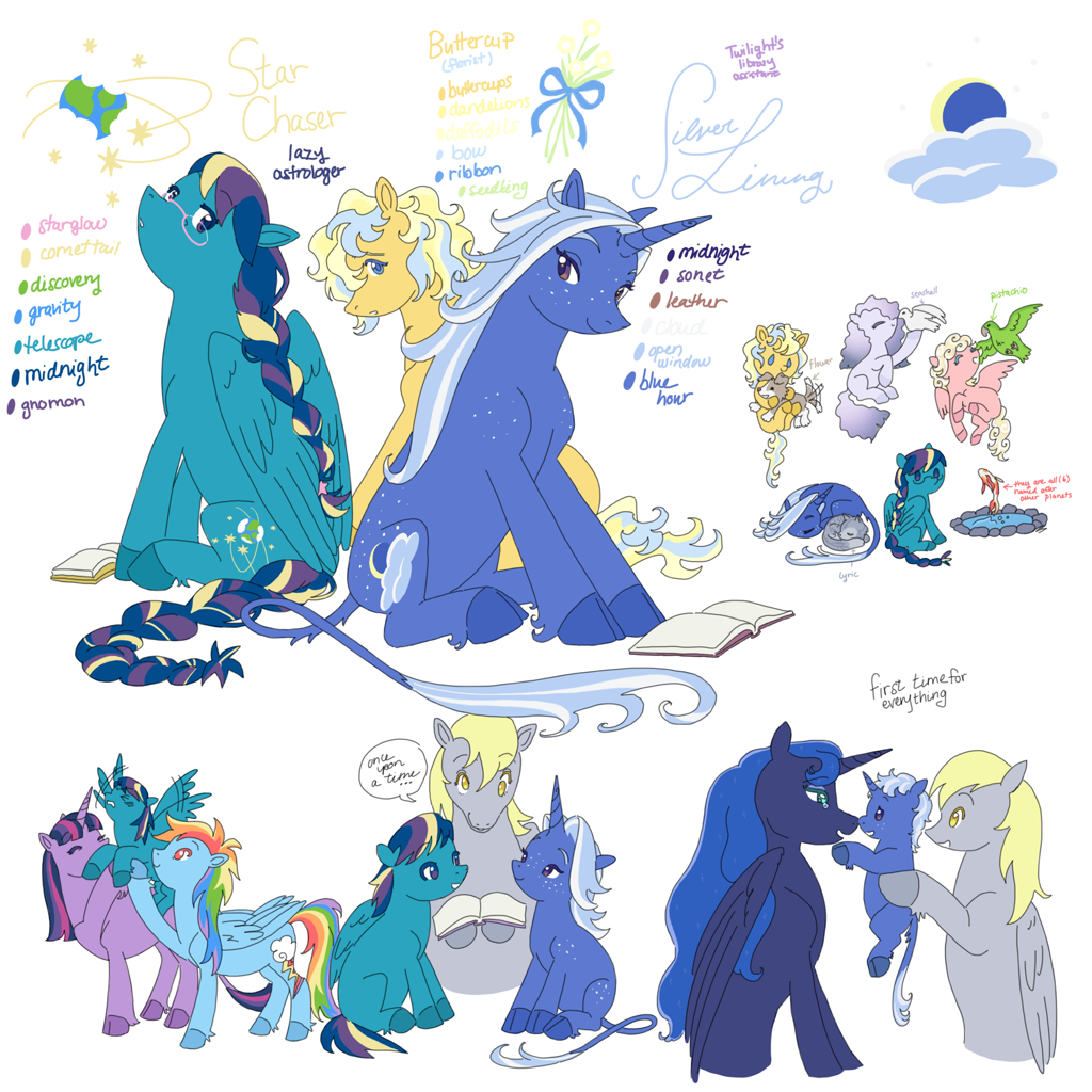 #3606907 - safe, artist:universalheart, part of a set, derpy hooves, princess luna, rainbow dash ...